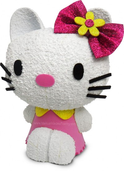 Hello Kitty en Foamy Goma Eva (Parte 1/2) | ManualidadesFoamy.com